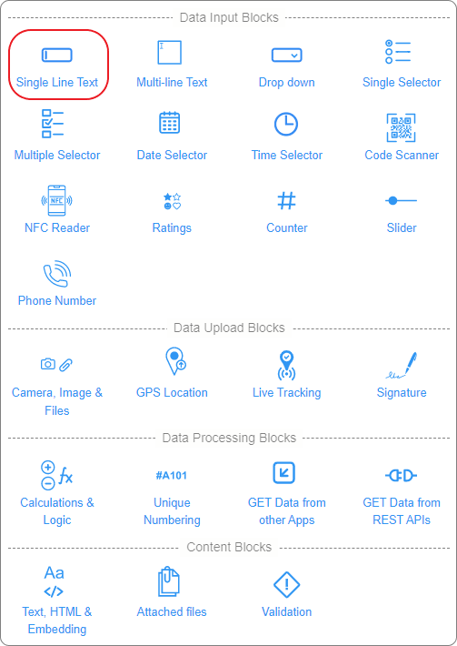 Single Line Text | Clappia